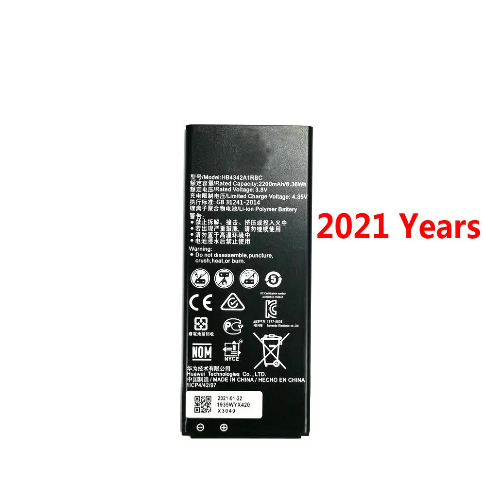 2021 New High Quality Hb4342a1rbc 2200mah Battery For Huawei Ascend Y6 ...