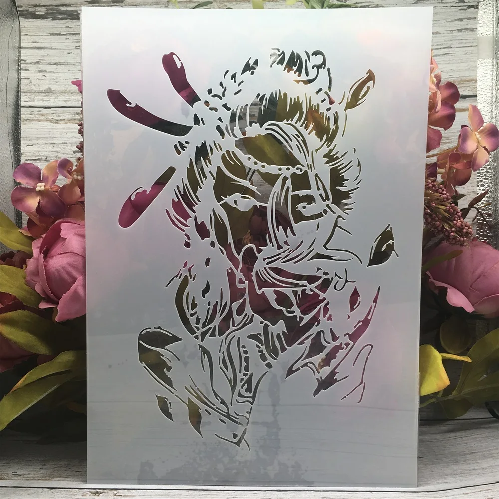 A4-29cm-Mandala-Magic-Lady-DIY-Layering-Stencils-Wall-Painting ...