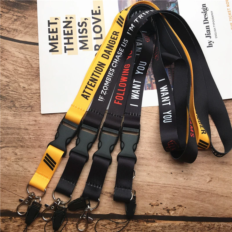 2 In 1 Mobile Phone Lanyard Key Ring Sling Badge Neckband Keychain Anti ...