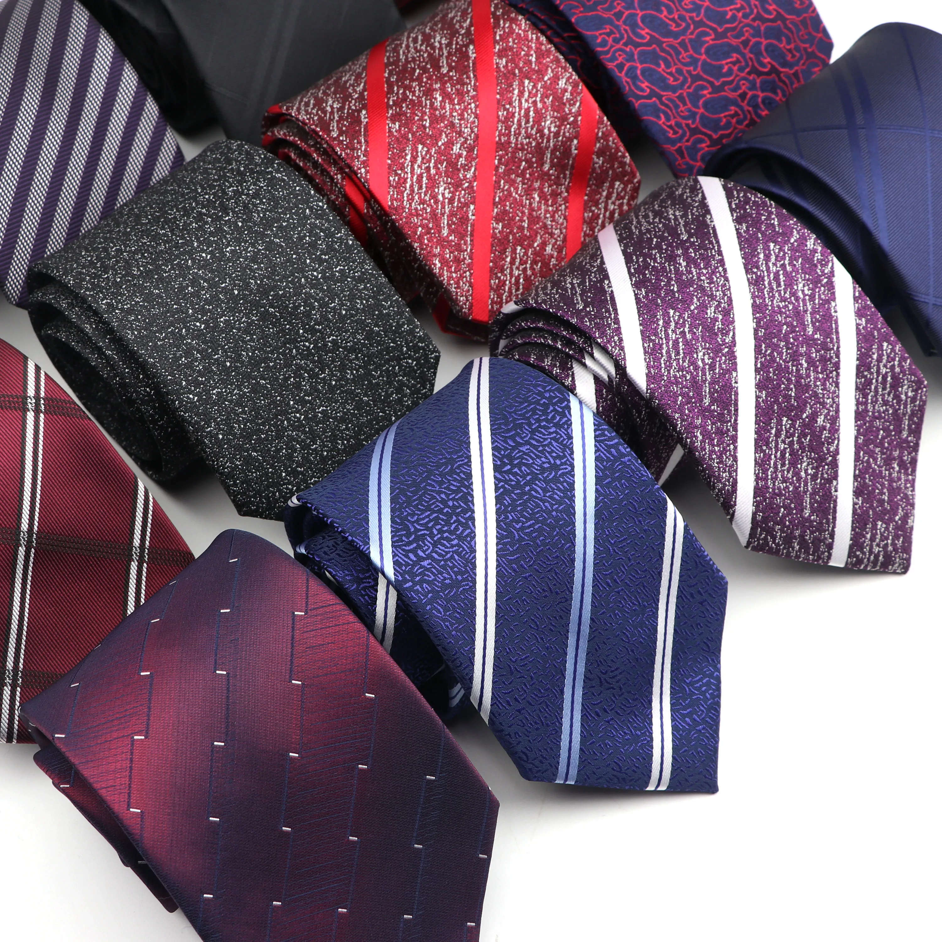 Mens Striped Standard Necktie Normal Paisley Polyester Neckties Skinny ...