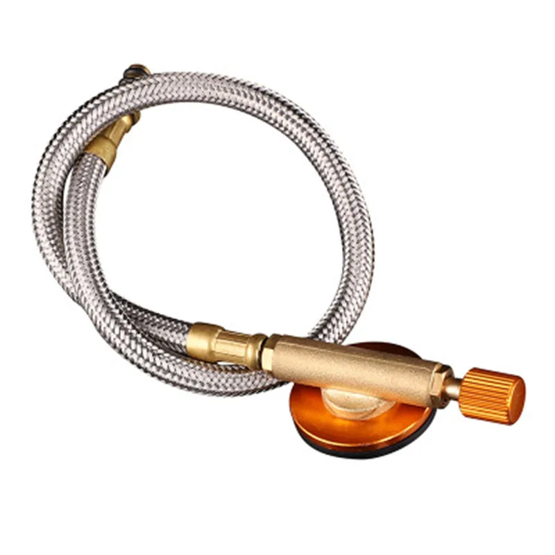Flat Gas Valve Pipe Fittings Camping Outdoor Charging Valve Long Flat ...