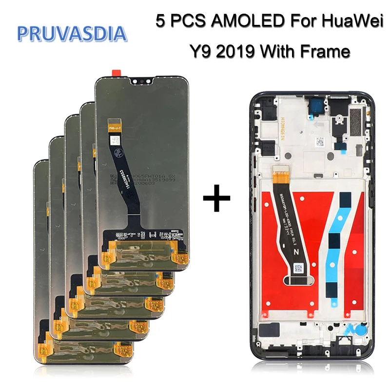 Pantalla LCD táctil para HUAWEI Y9 2019, montaje de digitalizador de repuesto, 6,5 ", JKM LX1/2/ ...