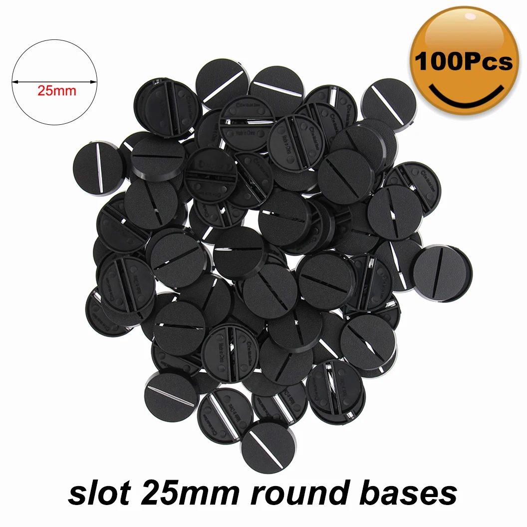 MB025-40pcs-60pcs-100pcs-25mm-Slot-Round-Plastic-Model-Bases-for ...