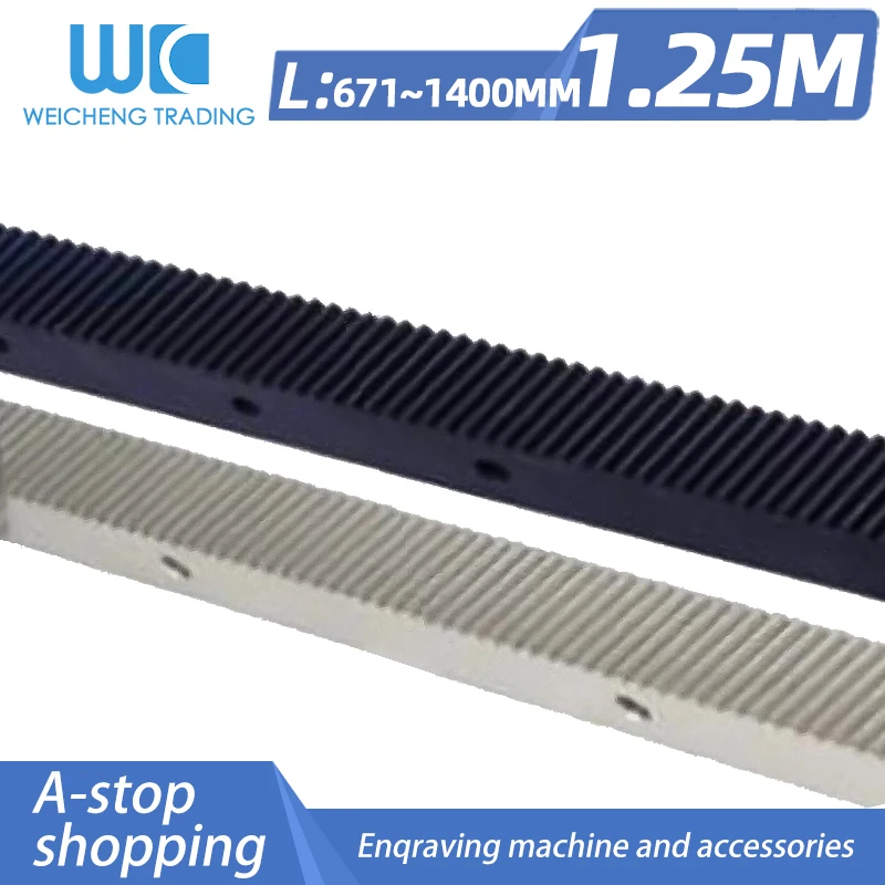 1pc 1.25 Mod Helical Rack 1400mm 670mm Helical Gear Rack And 1.25MOD ...