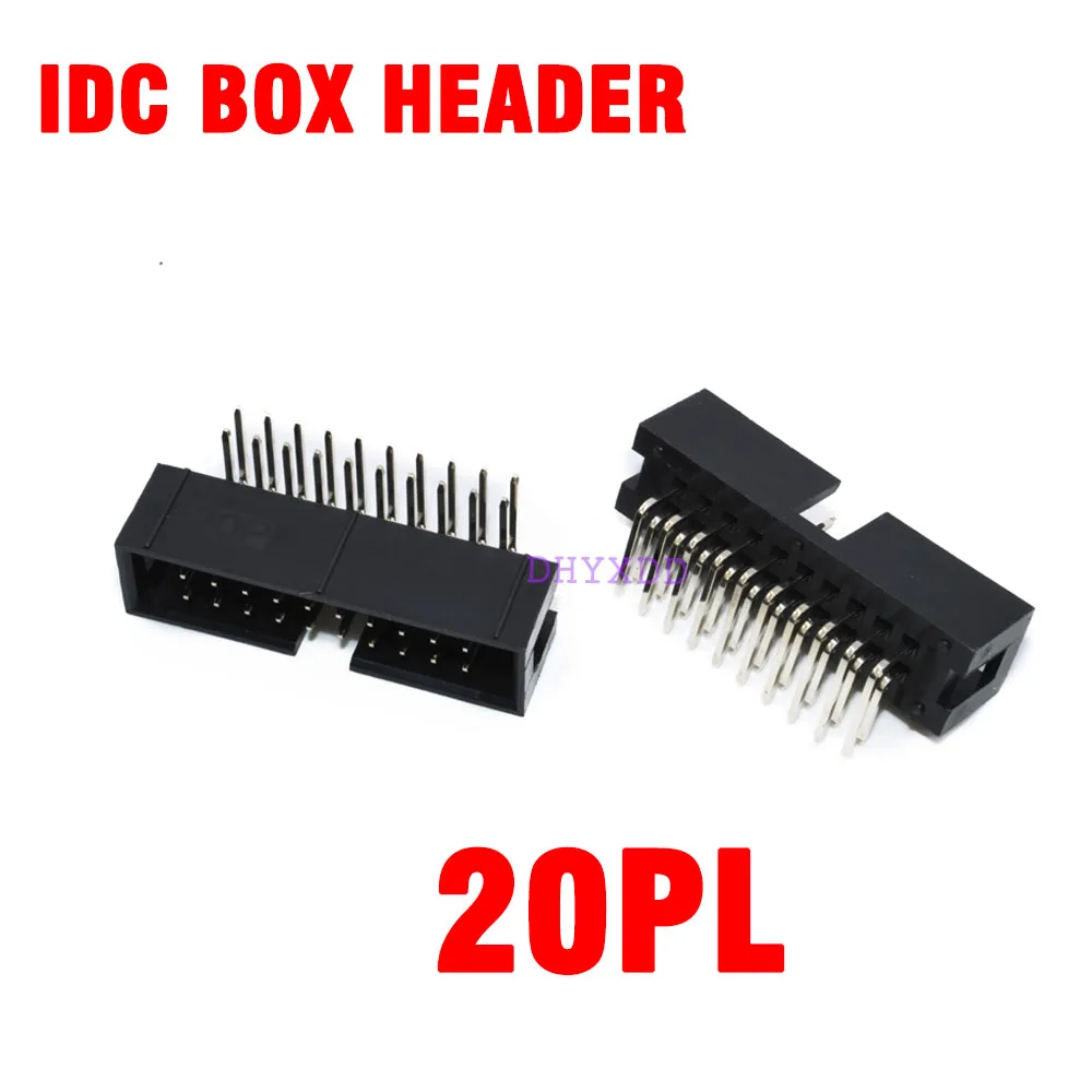 10Pcs-DC3-2x10-Pin-20-Pin-2-54mm-ISP-Right-Angle-Male-Double-Spaced-Pin ...