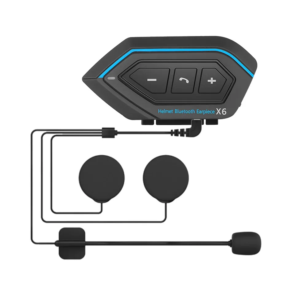 Auriculares inalámbricos BT X6 para casco de motocicleta, Kit de ...