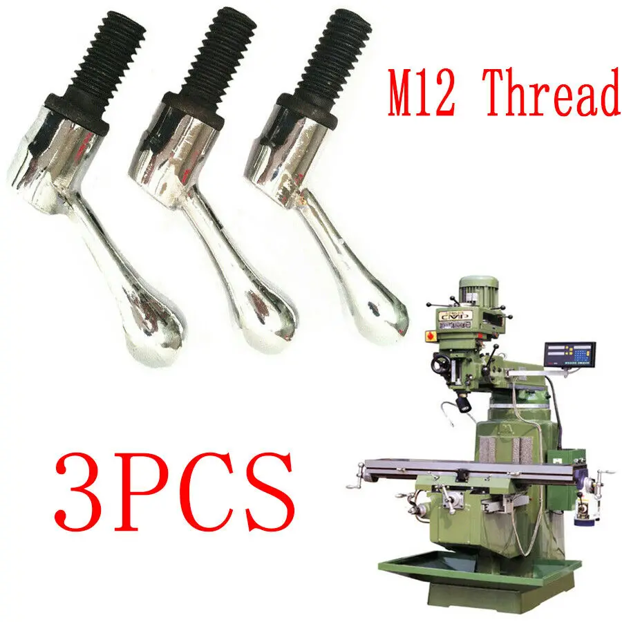 3pcs-NEW-Part-Head-Milling-Machine-Table-Lock-Bolt-Handle-M12-Thread ...