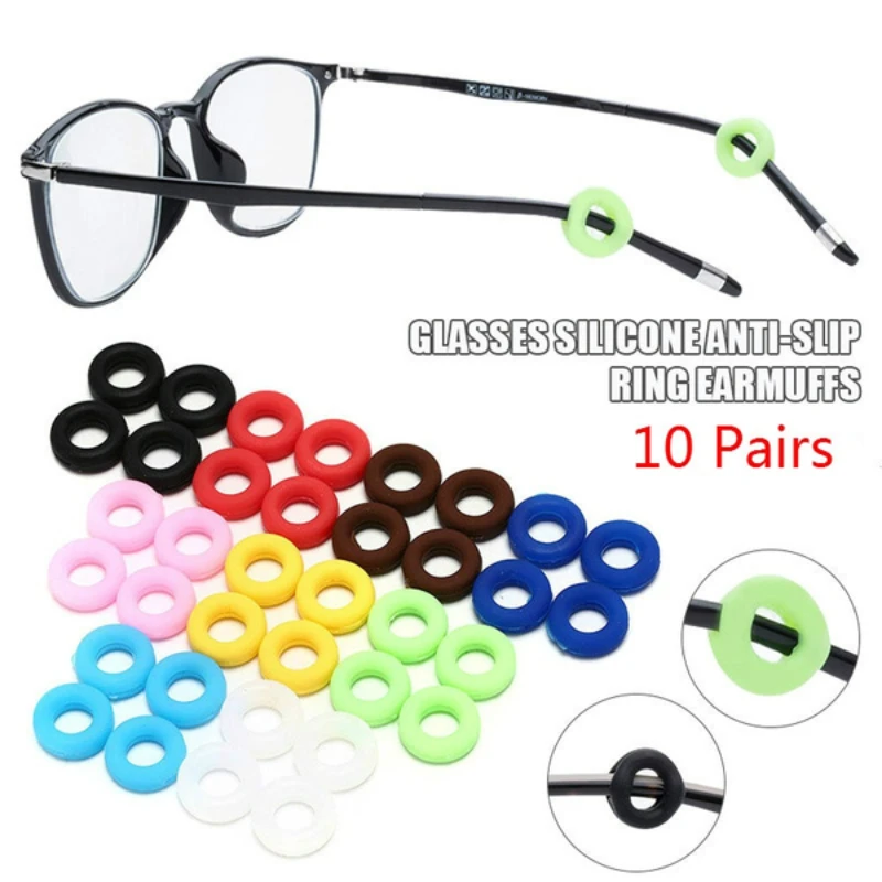 20pcs Eyeglass Temple Tips Sleeve Retainer Silicone Anti-slip Holder ...