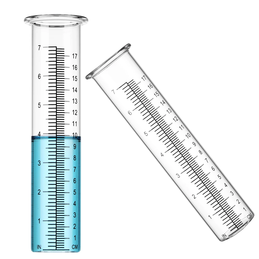 7-Inch-Capacity-Glass-Graduated-Test-Tube-Outdoor-Glass-Rain-Gauge ...