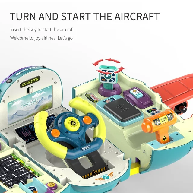 FTL™ Airplane Pilot Driving Simulation Play Set - FunToyLab