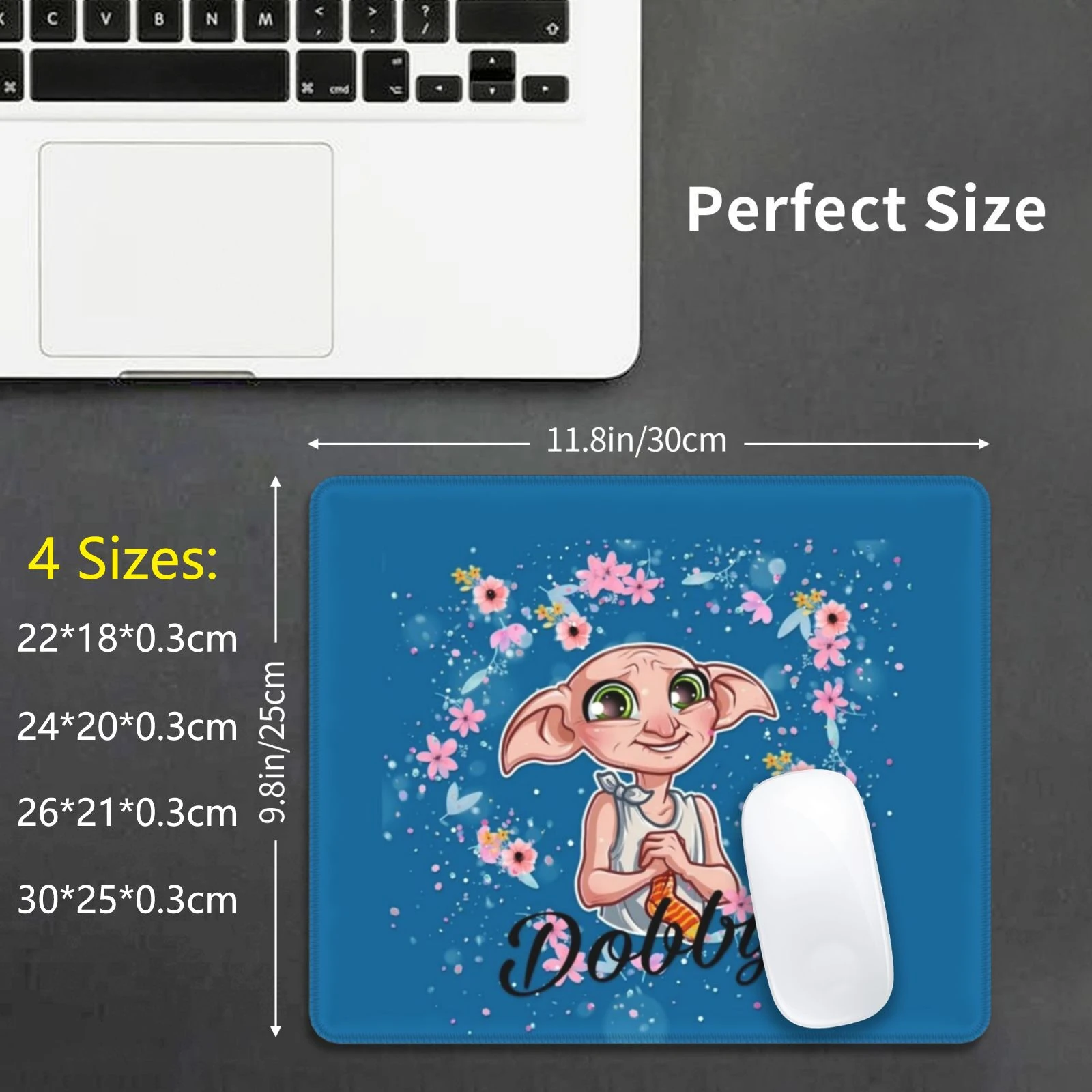 마법 영화 캐릭터 마우스 패드, DIY 인쇄 도비 도비 귀여운 아기 도비 핑크 스타|마우스 패드| - AliExpress