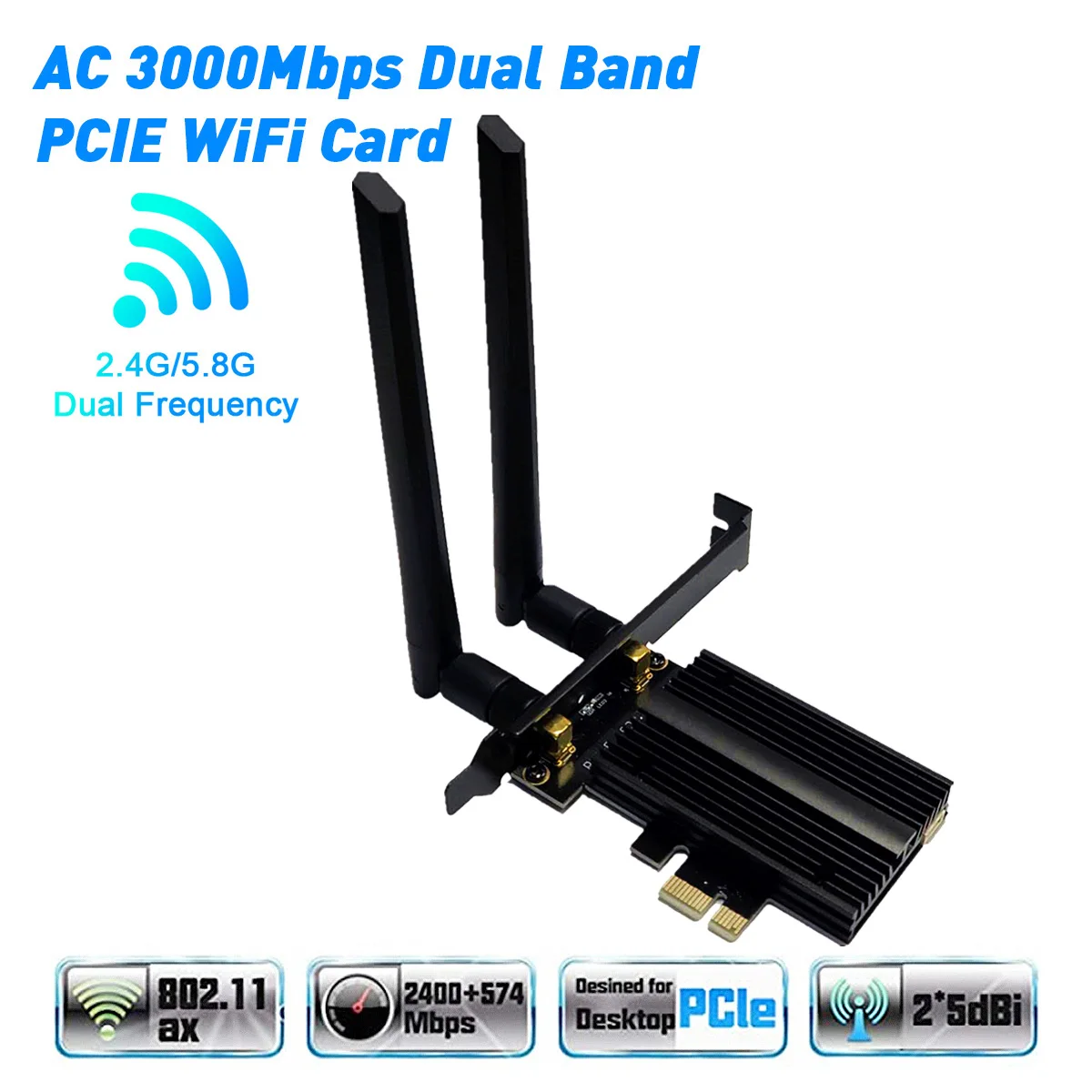 Adaptateur PCI E wi fi 6 AX200NGW, carte réseau sans fil, compatible ...