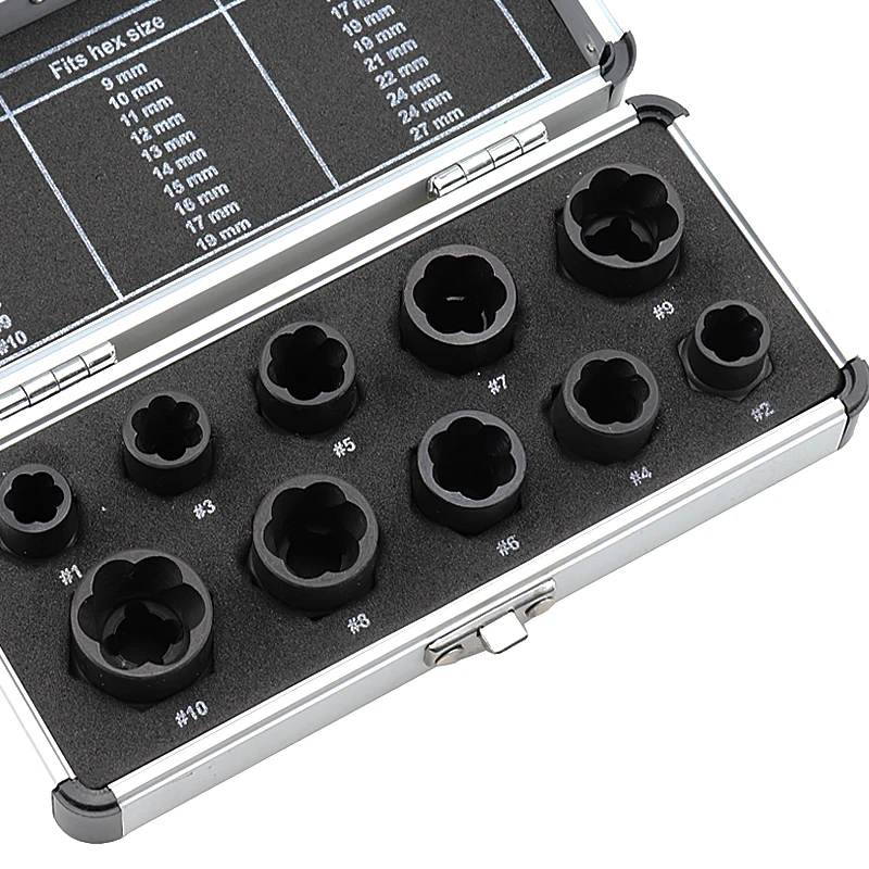 10Pcs-Nut-Screw-Remover-Extractor-9-19mm-Removal-Set-Bolt-Impact ...