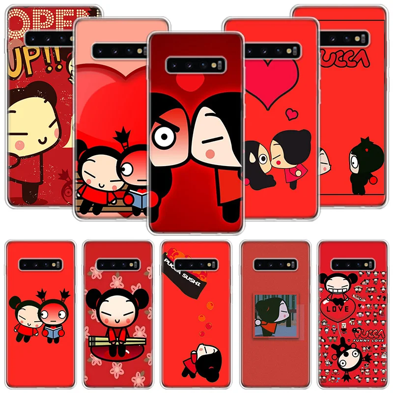 Funda de teléfono con dibujos animados Pucca Garu para Samsung Galaxy ...