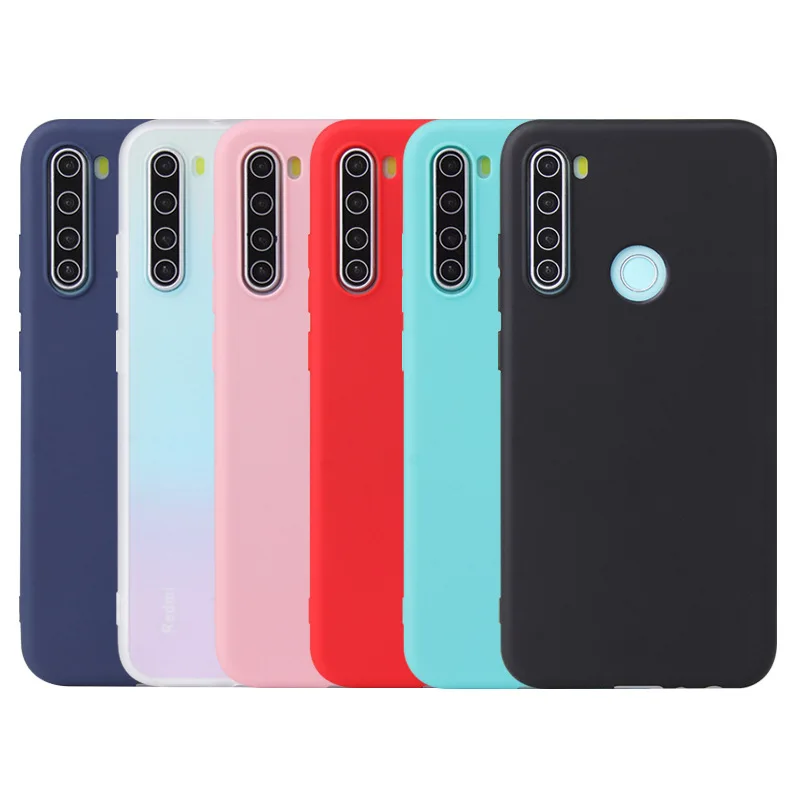 Candy Color Soft Silicone TPU Case on For Xiaomi redmi note 8 pro 8A 8T ...