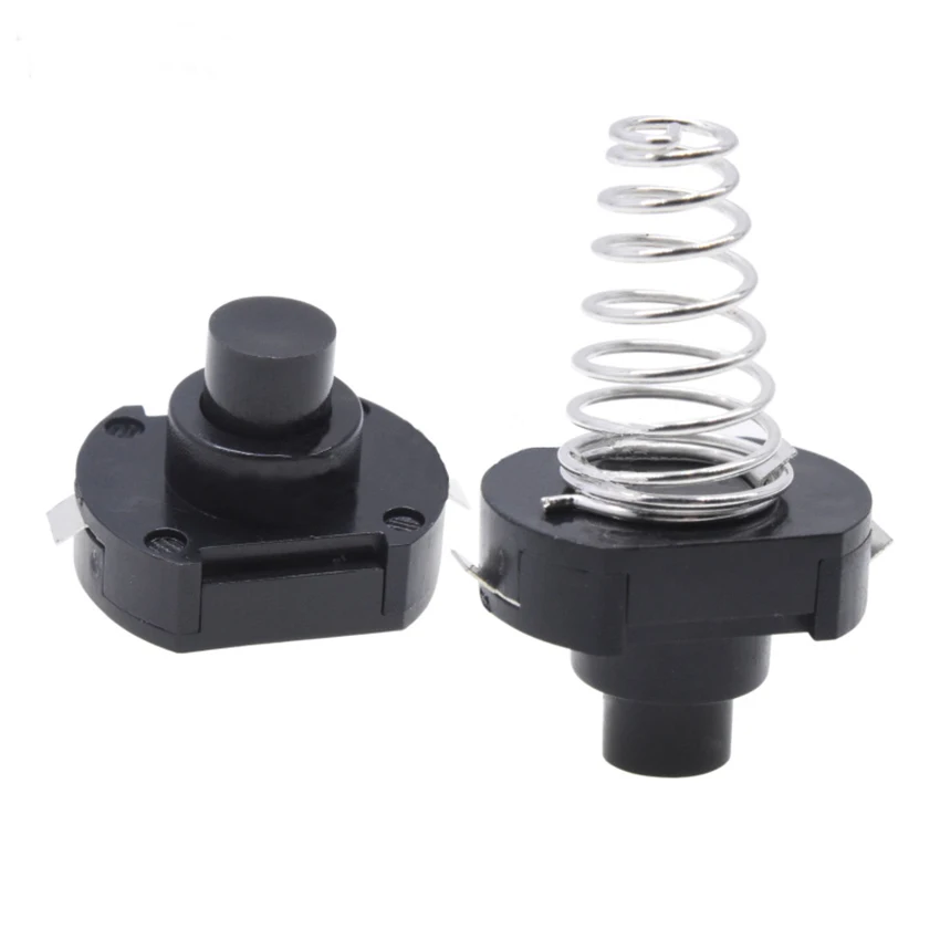 LED-Flashlight-Push-Button-Switch-ON-OFF-Electric-Torch-Tail-Switch ...