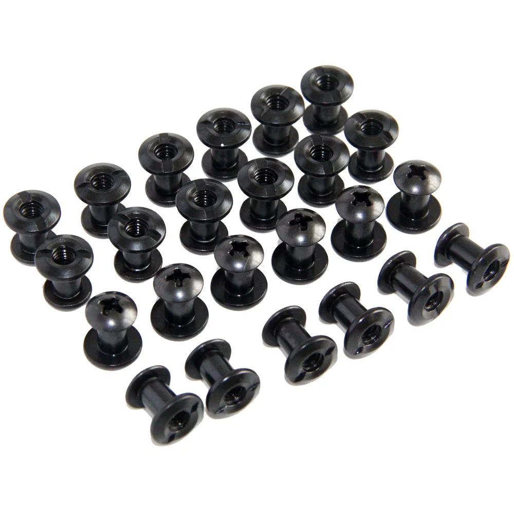 24pcs Black Tactical Chicago Screws Slotted Posts and Cross Head Screw ...