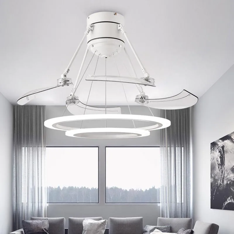 Nordic Postmodern Creative Minimalist Ceiling Fan Light Invisible ...