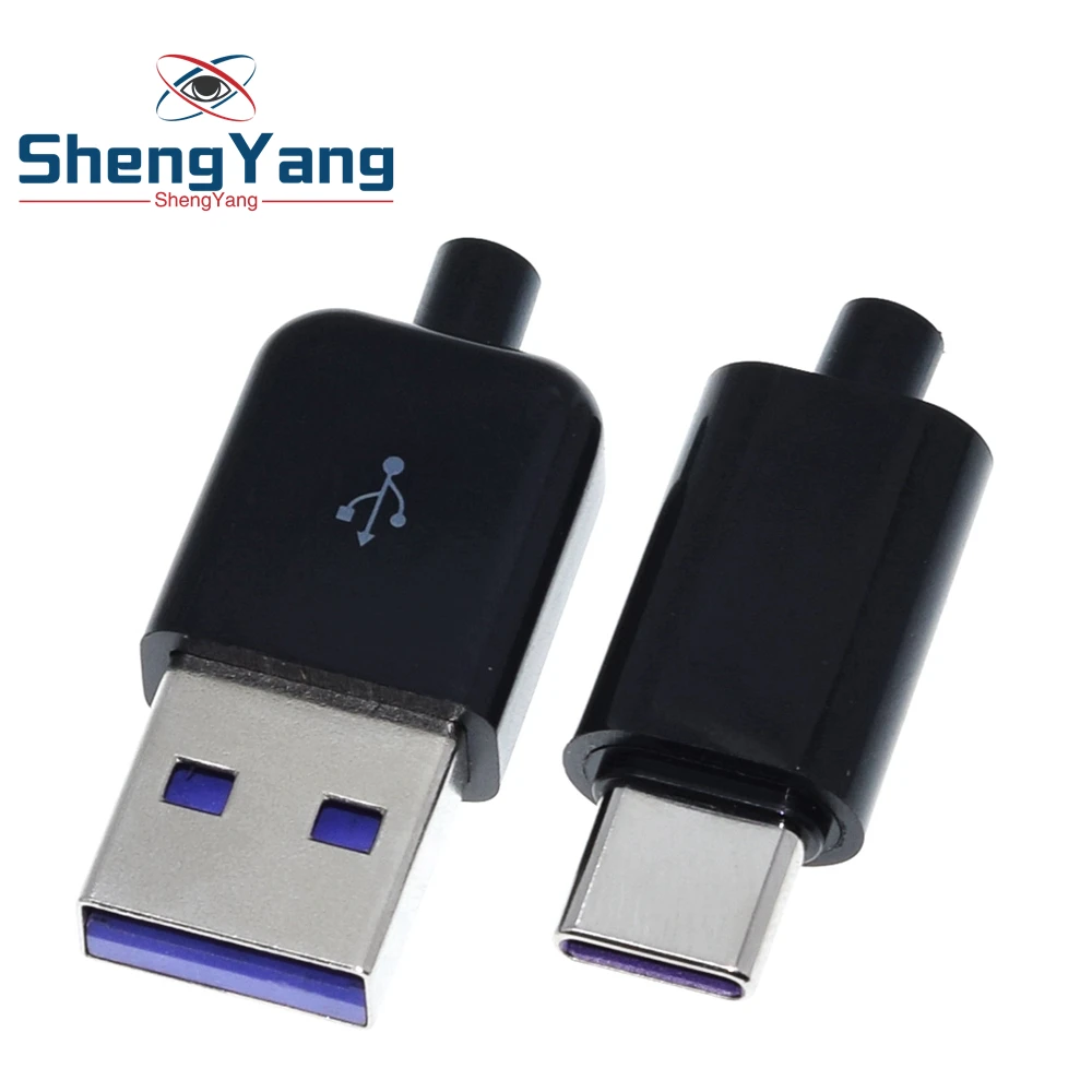 65W 5A Fast Charge Type-C USB Male Connector Welding With 6Pin PCB ...