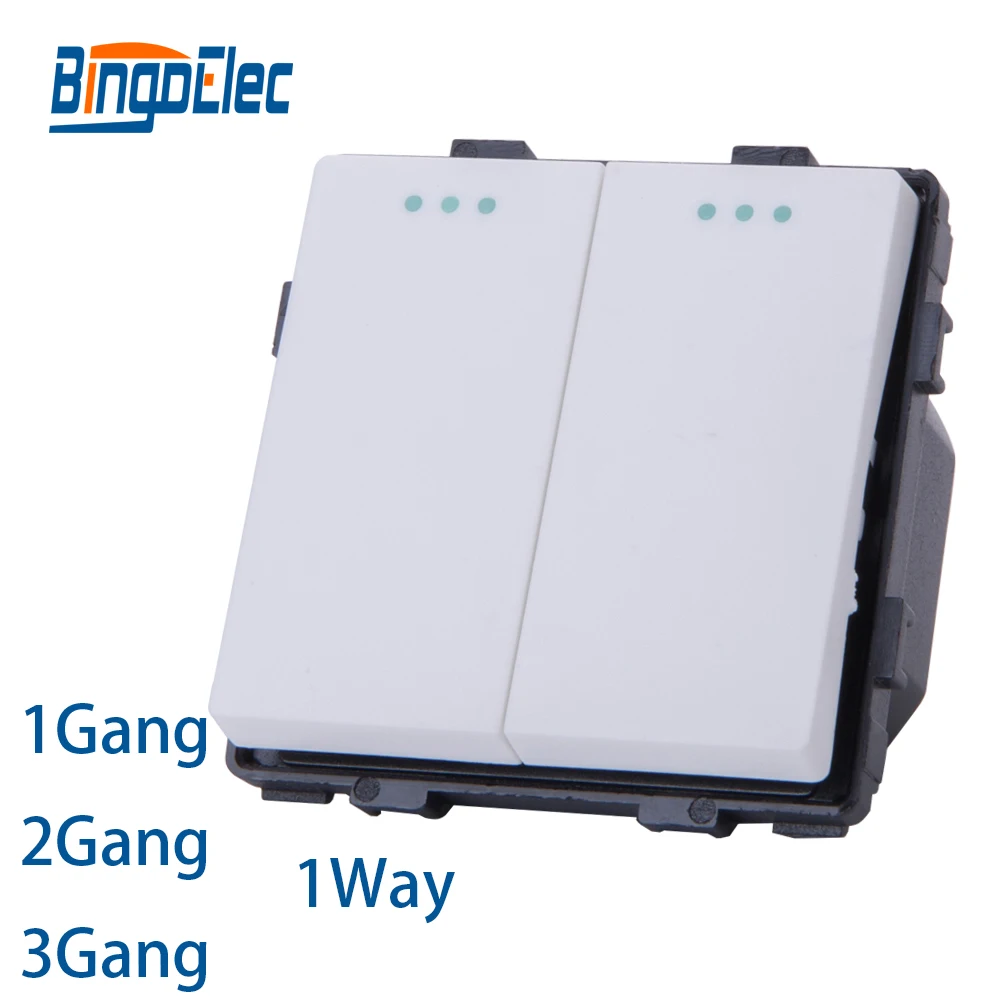Bingoelec EU/UK,Three Color 1way Ordinary Switch Light Switch DIY Part ...