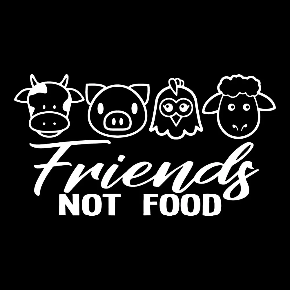 Bumper Stickers Friends not food vinyl decal bumper sticker vegan ...