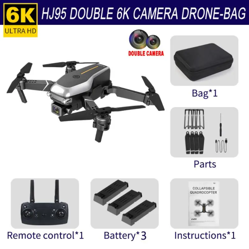 HJ95 Mini Drone 6K Dual Camera 1080P WiFi FPV Drone – 5 Star Drones