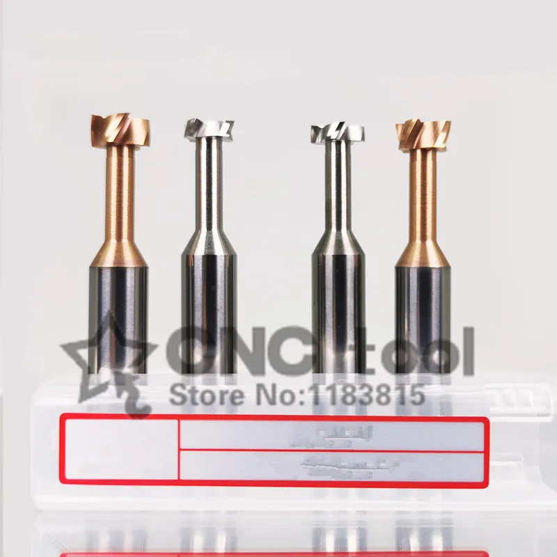 T Slot Keyseat Milling Cutter TiCN coated Solid Carbide End Mill 3 4 5 ...