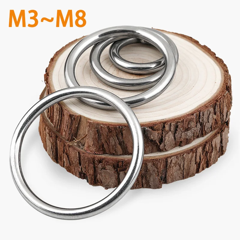 Heavy-Duty-Welded-Round-Rings-Smooth-Solid-O-Ring-304-Stainless-Steel ...