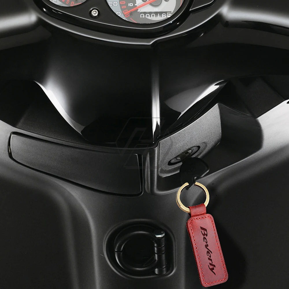 For-Piaggio-Beverly-300-S-Scooter-Key-Motorcycle-Cowhide-Keychain-Key ...