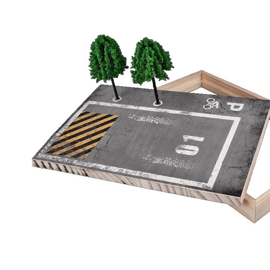 Diecast Cars, Trucks & Vans Miniature 1:24 Scale Scenery Parking Lot ...