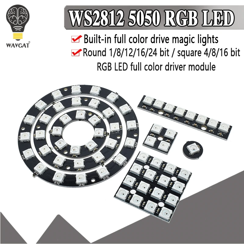4 8 12 16 Channel Ws2812 Ws2812b Ws 2811 5050 Rgb Led Lamp Panel Module ...