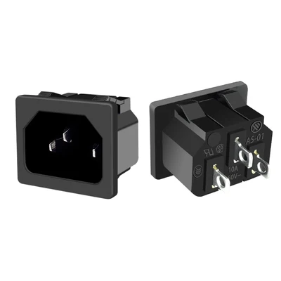 10A Usa Ac250V 10A 3Pin Iec C13 Tápegység Dugó Aljzat Adapter Hím Dugó ...