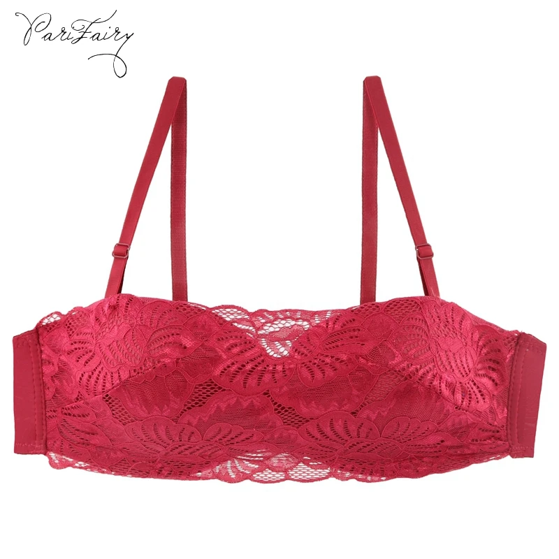 PariFairy Women Sexy Hot Erotic lace wrap chest bra Lingerie thin cup ...