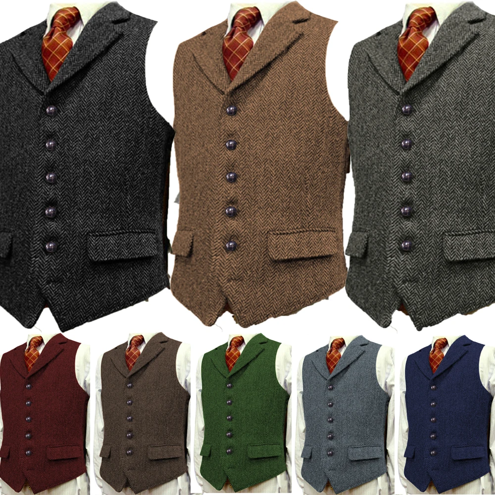 Chaleco-de-lana-de-Tweed-para-hombre-chaqueta-marr-n-ajustada-de-algod-n-Burdeos-para.jpg