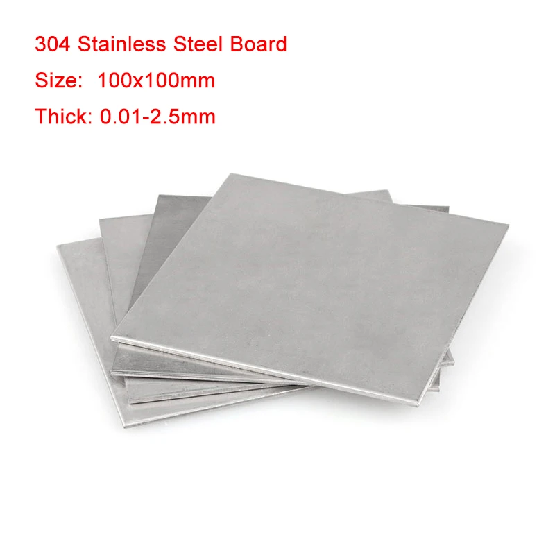 1Pcs-304-Stainless-Steel-Board-SUS304-Metal-Sheet-Plate-100x100mm-Thick ...