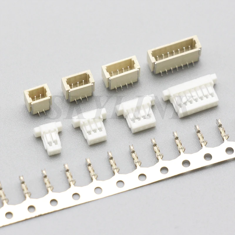 10 set JST SH1.0 Connector 1.0mm Pitch SMT Vertical Socket+Housing+Terminals 2P 3P 4P 5P 6P 7P ...