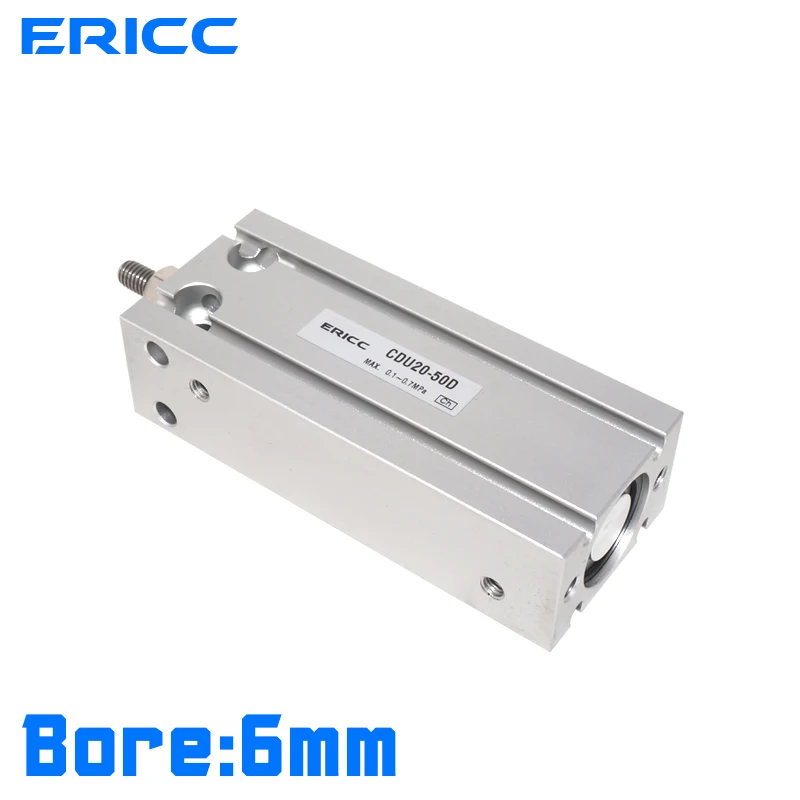 SMC 타입 CDU6 CU6 시리즈 프리 마운트 실린더 복동 단일로드 보어 6mm 5 ~ 50mm CDU6 5D/10D/15D ...