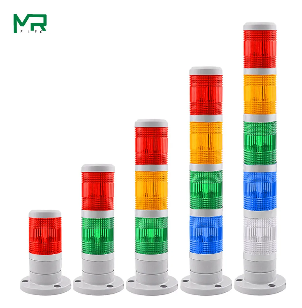 LED No sound Industrial red Yellow Signal Tower Warning Lamp Alarm ...