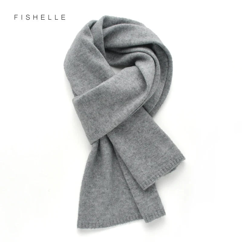2023-new-light-gray-wool-scarf-thin-men-and-women-small-scarves-winter ...