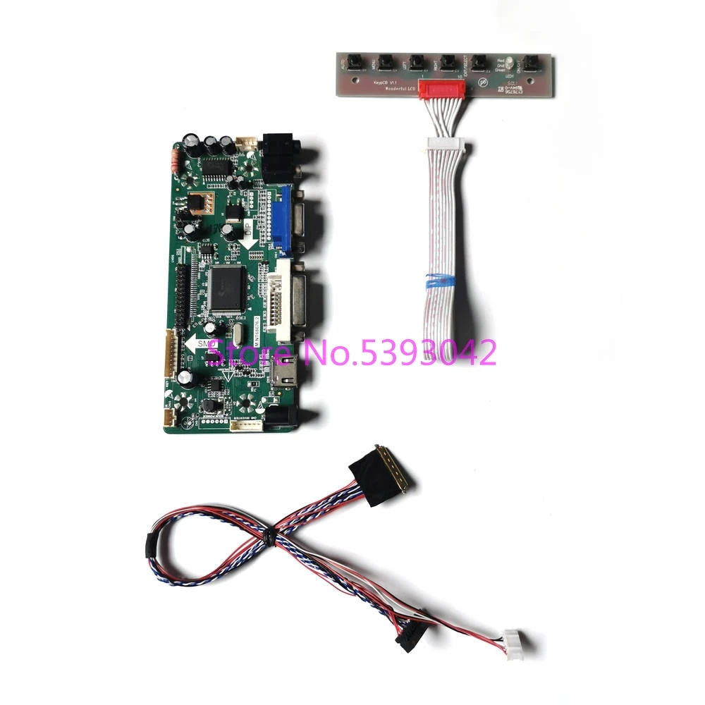 Panel LCD LVDS para controlador de pantalla, Kit de placa de controlador de 14 ", WLED, VGA, DVI ...