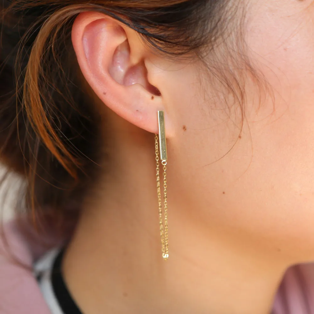 Bar-Tassel-Chain-Earring-Bar-Plate-Elegant-Women-Jewelry-100-925 ...