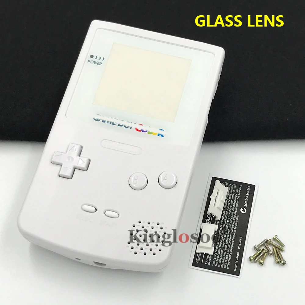 Full white housing shell case for Nintendo Game Boy Color GBC game ...