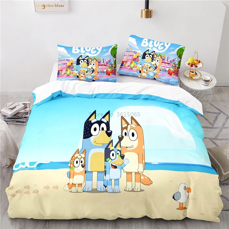 Other Home & Living - Home Textile Cartoon Bluey Dog Family Printed ...