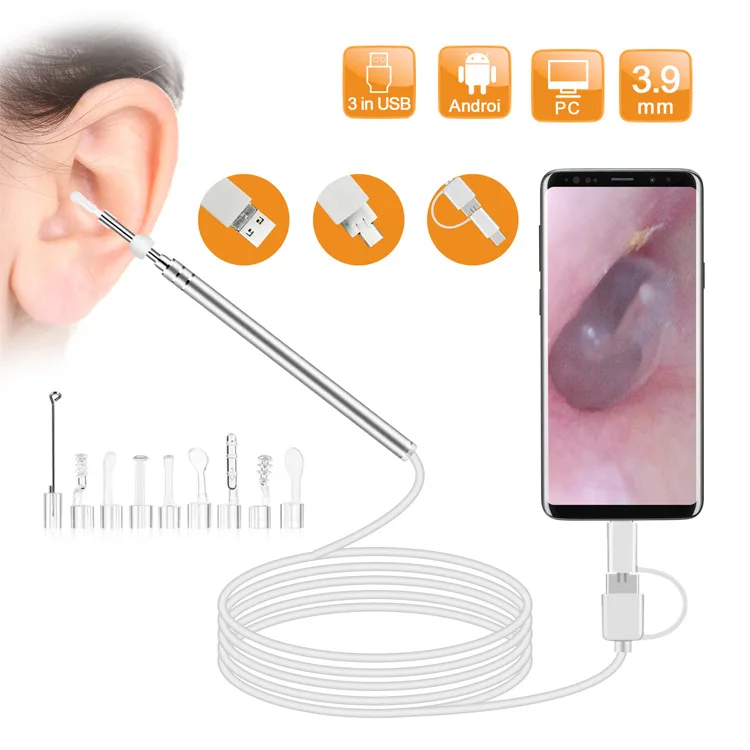 2MP-3-9mm-EarPick-Endoscope-Camera-Ear-Wax-Removal-Otoscope-Inspection ...