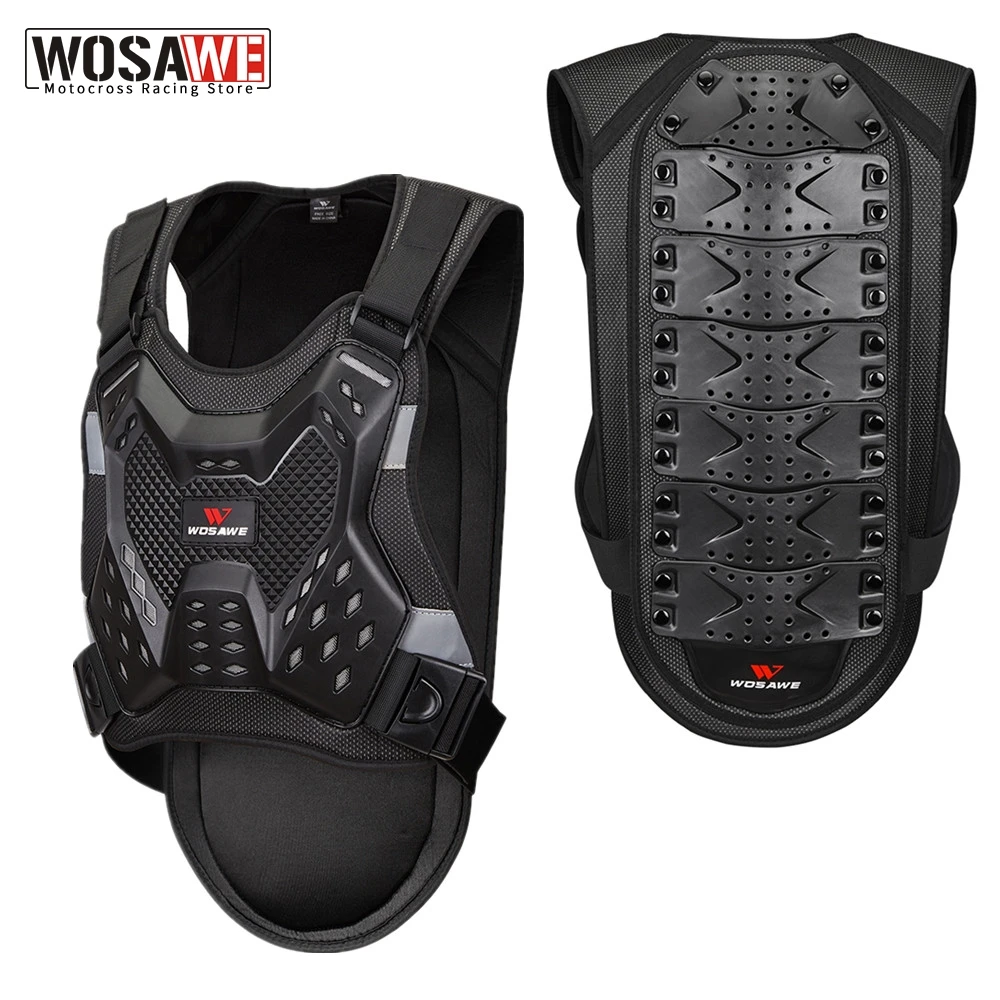 Wosawe Motorcycle Armor Vest Adult Chest Back Protection Rider ...