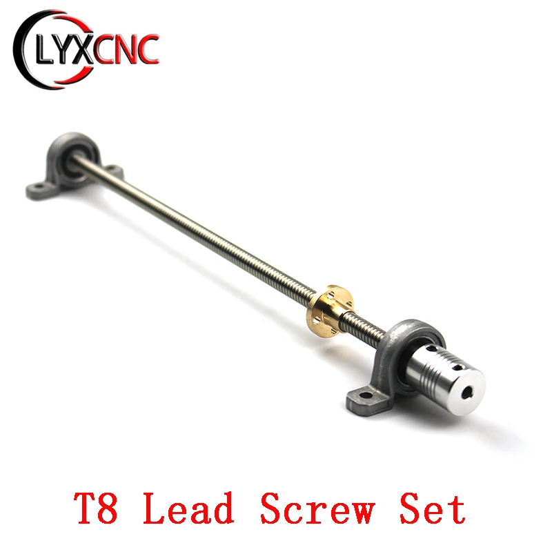 T8-Lead-Screw-Set-Pitch-1-2mm-Trapezoidal-Screw-8mm-Length-100-600mm ...