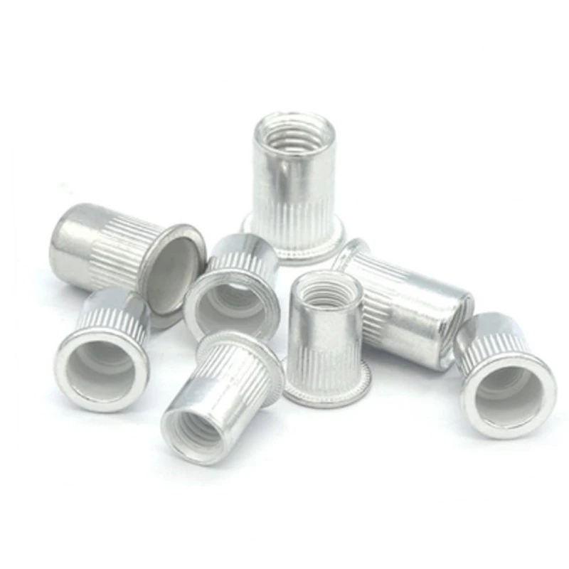 50pcs 20Pcs M3 M4 M5 M6 M8 M10 M12 Aluminum Alloy Rivnut Flat Head Threaded Rivet Insert Nutsert ...