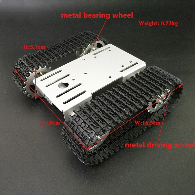 Mini Metal T101 Smart Robot Tank Chassis Tracked Car Platform With 33gb ...