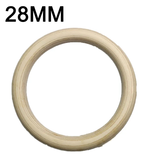 28 32MM Fitness Wooden Gymnastics Rings with Adjustable Cam Buckle ...