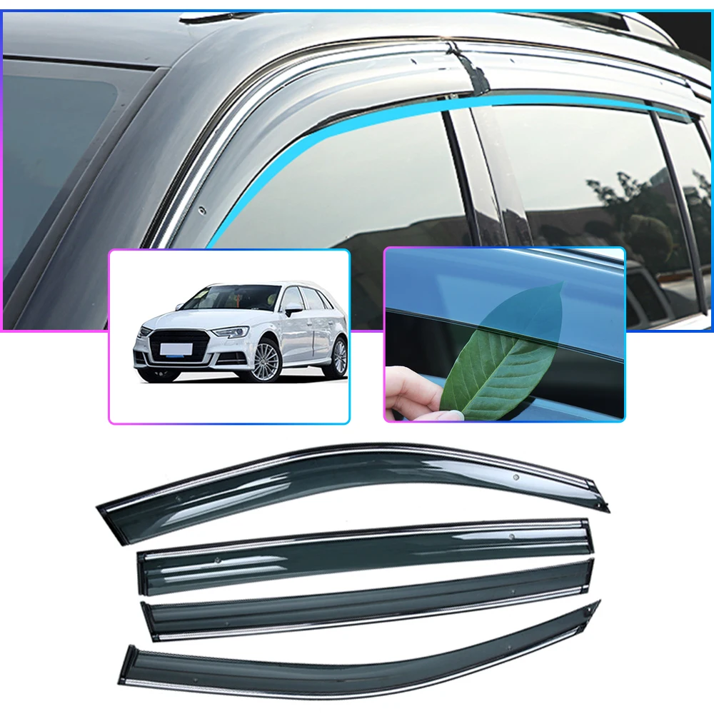 Car-Window-Deflector-For-Audi-A3-hatchback-2010-2011-2012-2013-Smoke ...